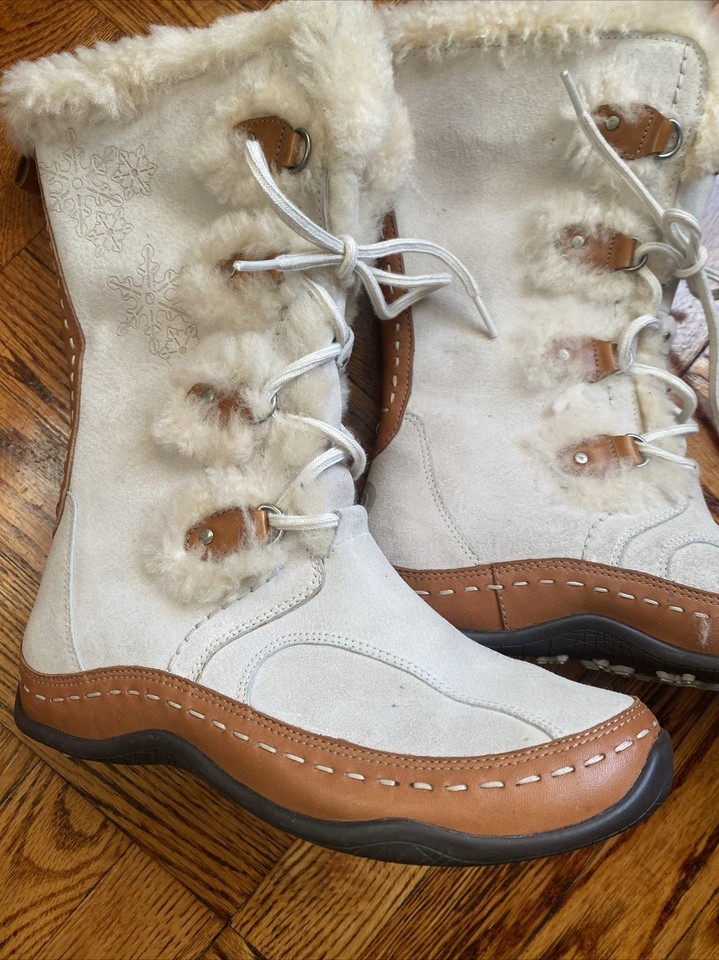 North Face Women’s Abby III Primaloft Suede 620179 Beige Tan Laced Snow ...