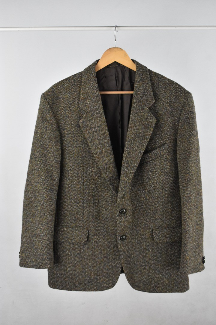 Vintage Men's John Barran Harris Tweed Brown Wool Han… - Gem