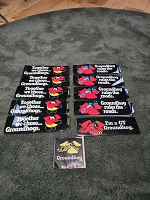 Vintage Dunlop Groundhog Tyres Promotional Stickers 1970s 1980s ...