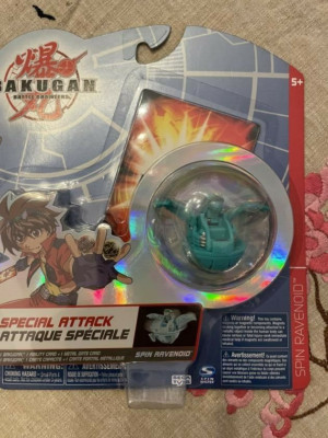 BAKUGAN SERIES GREEN SPIN RAVENOID RARE NEW ON CARD FREE SHIP USA ONLY ...