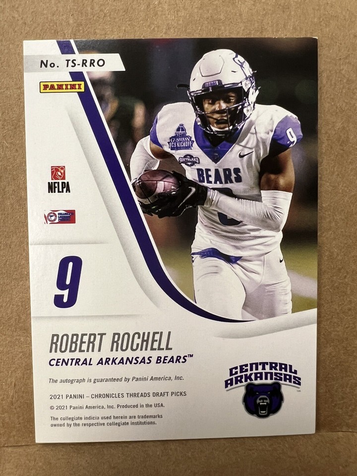 2021 Robert Rochell Chronicles Draft Threads Rookie Signatures #TS-RRO ...