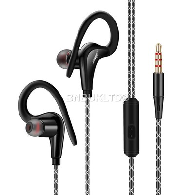 Hook headphones sports in ear over ear earphones with mic Noise ...