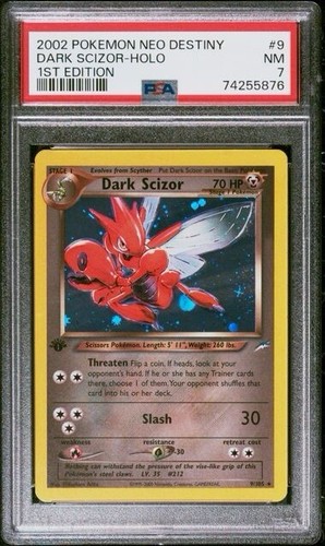 2002 Pokemon Dark Scizor Holo First Edition Neo Destiny NM PSA 7 9/105 ...