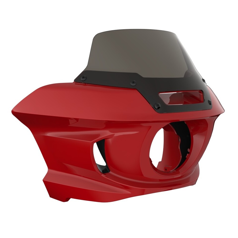 Redline Red ST Front Headlight Fairings For Harley Low Rider Street Bob ...