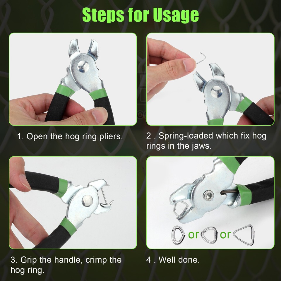 Durable Hog Ring Pliers Kit With 240Pcs Rings Tool Set For Seat Cover ...