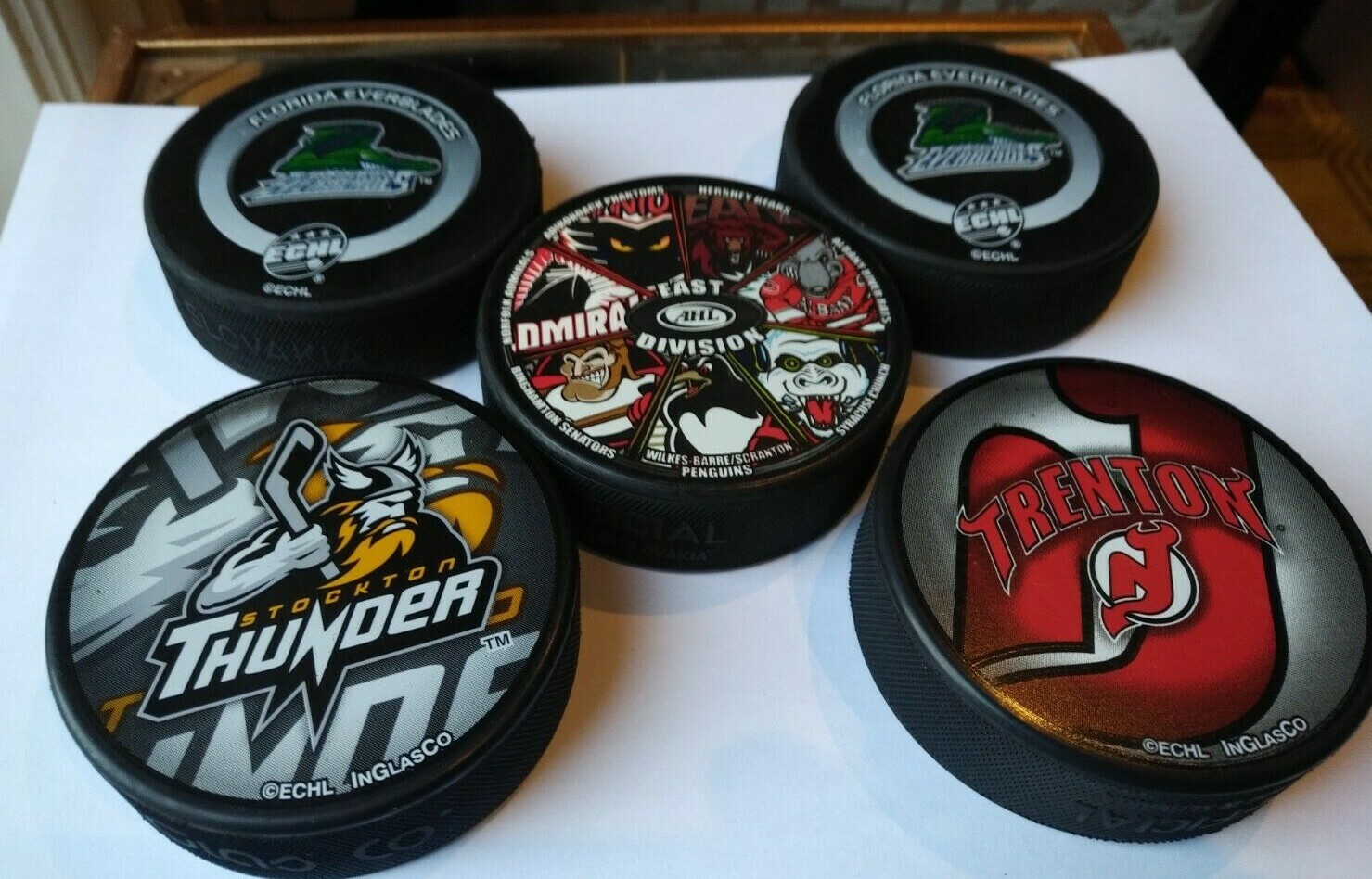 2009 AHL and ECHL Souvenir Pucks | eBay