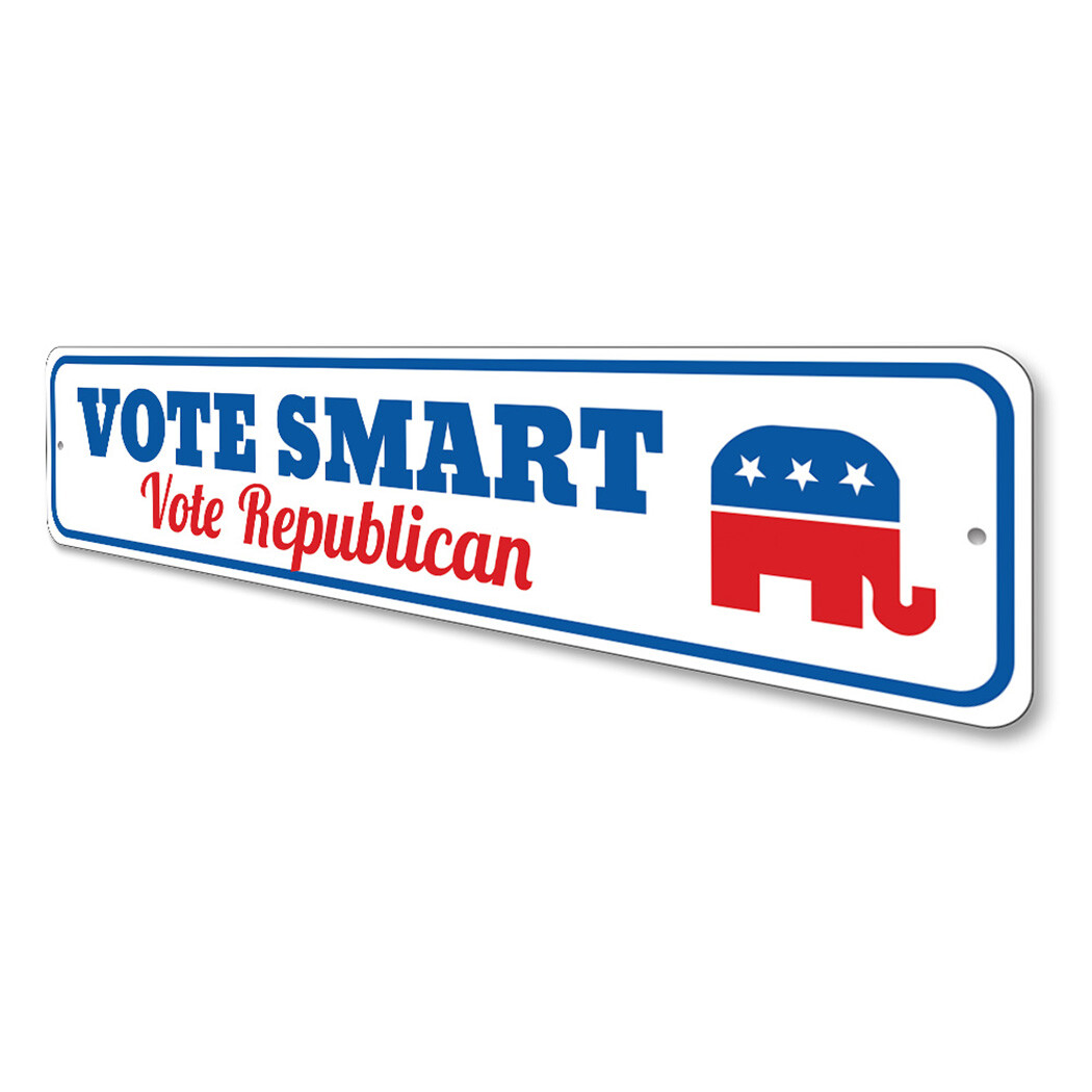 Election 2020 Vote Smart Sign Republican Democrat Political Party ...