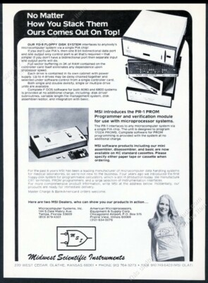 1977 MSI PR-1 PROM computer photo Midwest Scientific vintage print ad ...