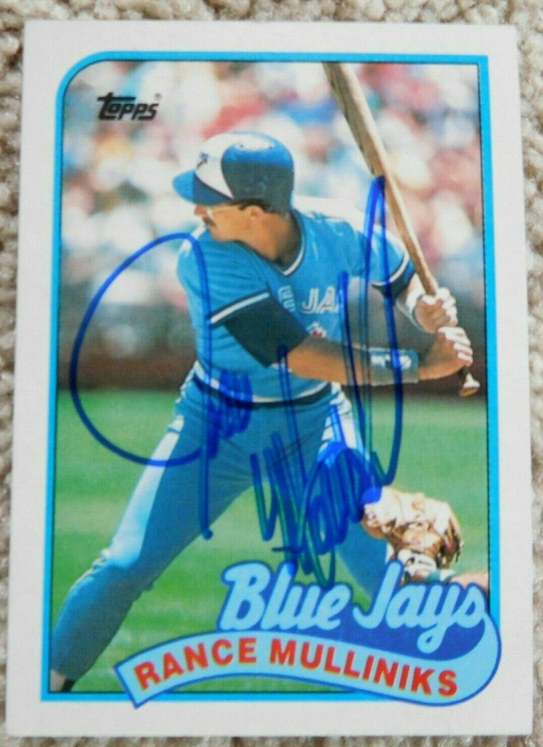 Rance Mulliniks Auto Signed Autographed 1989 Topps Card Toronto Blue ...