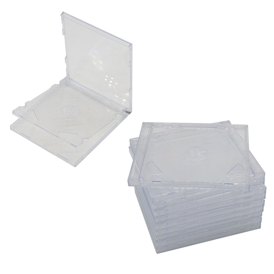 10PC STANDARD Double CD Jewel Case with Tray 10.4mm (2 CD) Lots Clear ...