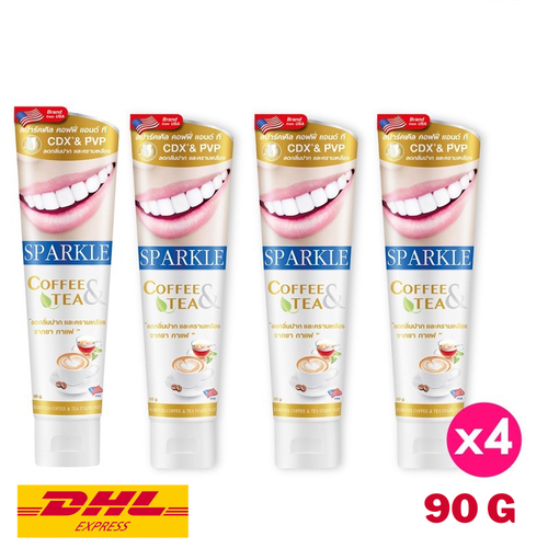4x Sparkle Whitening Toothpaste Coffee Tea Remove Stain Fast for ...
