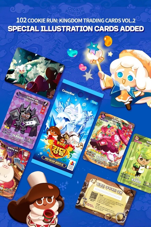 Cookie Run Kingdom Collection Trading Cards Vol.2 Set 20Pack Official ...