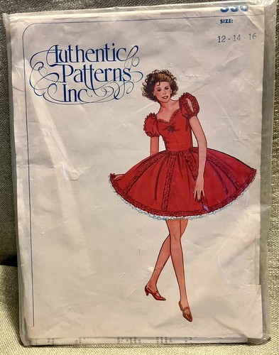 Vtg Square Dance Dress Pageant Pattern Authentic Patterns Inc UNCUT 330 ...