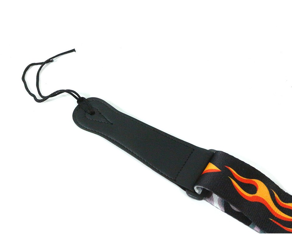 Electric Guitar Strap Nice Flame Embroidered Electric Bass Adjustable ...