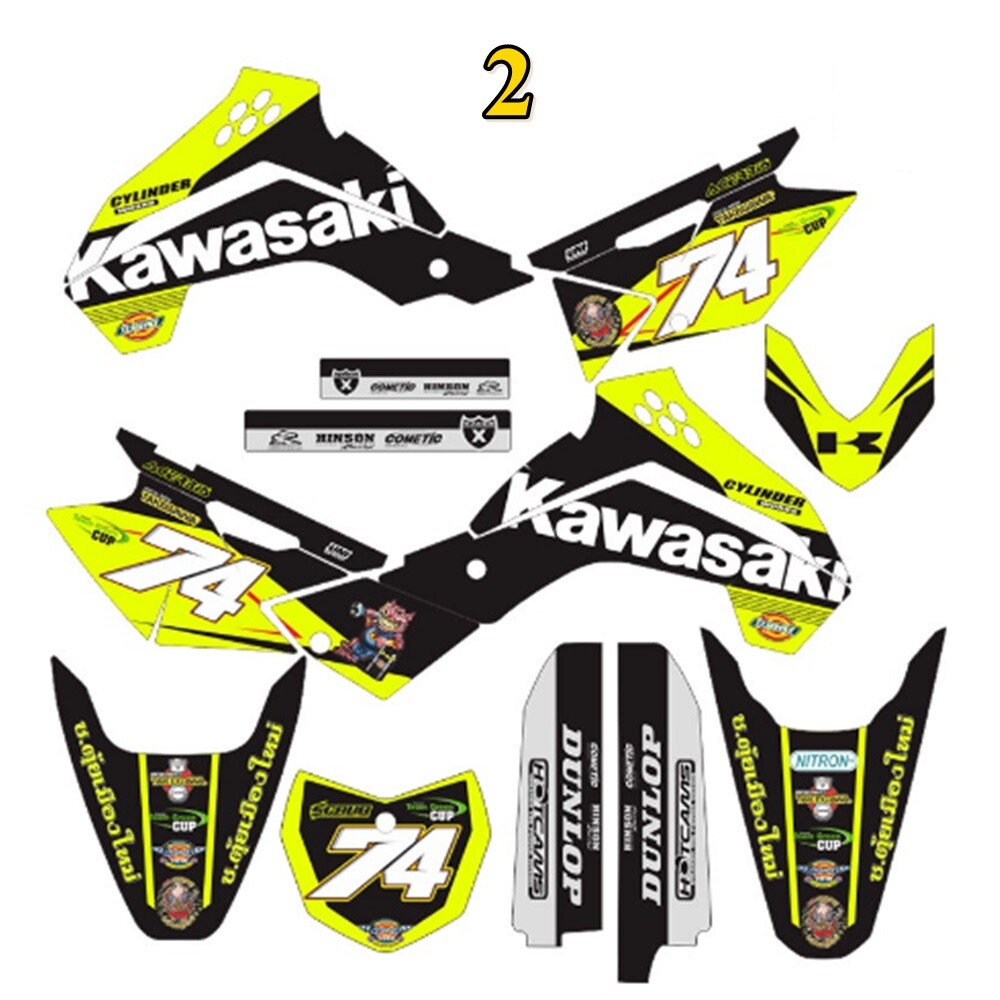 Stickers Decals Kawazaki KLX140L/G/RF Motocross Graphics Design Whole ...