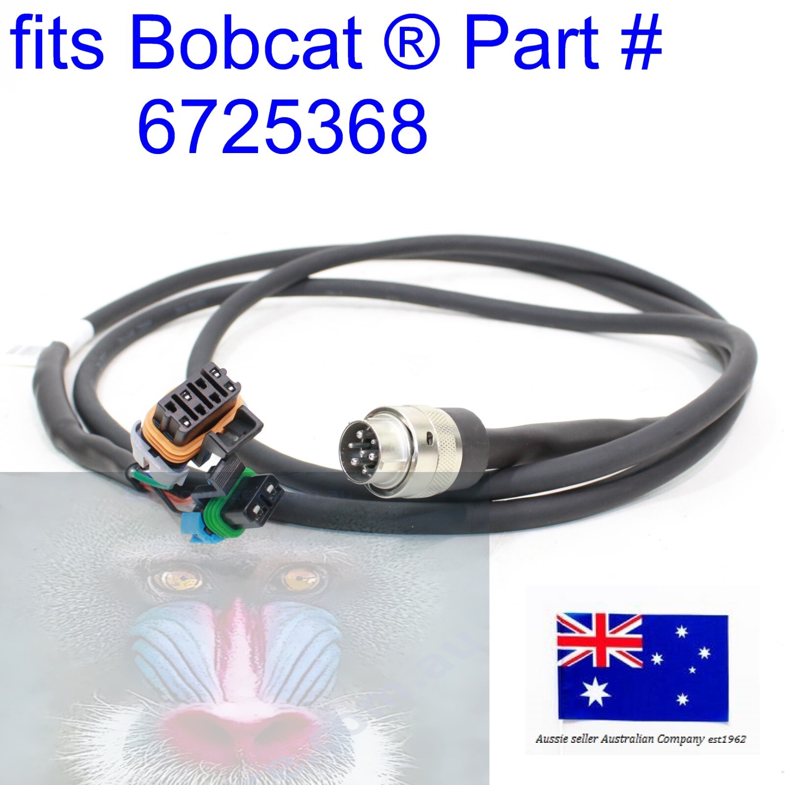 fits Bobcat 7 Pin Attachment Harness Connector ACD Input Wiring 6725368 ...