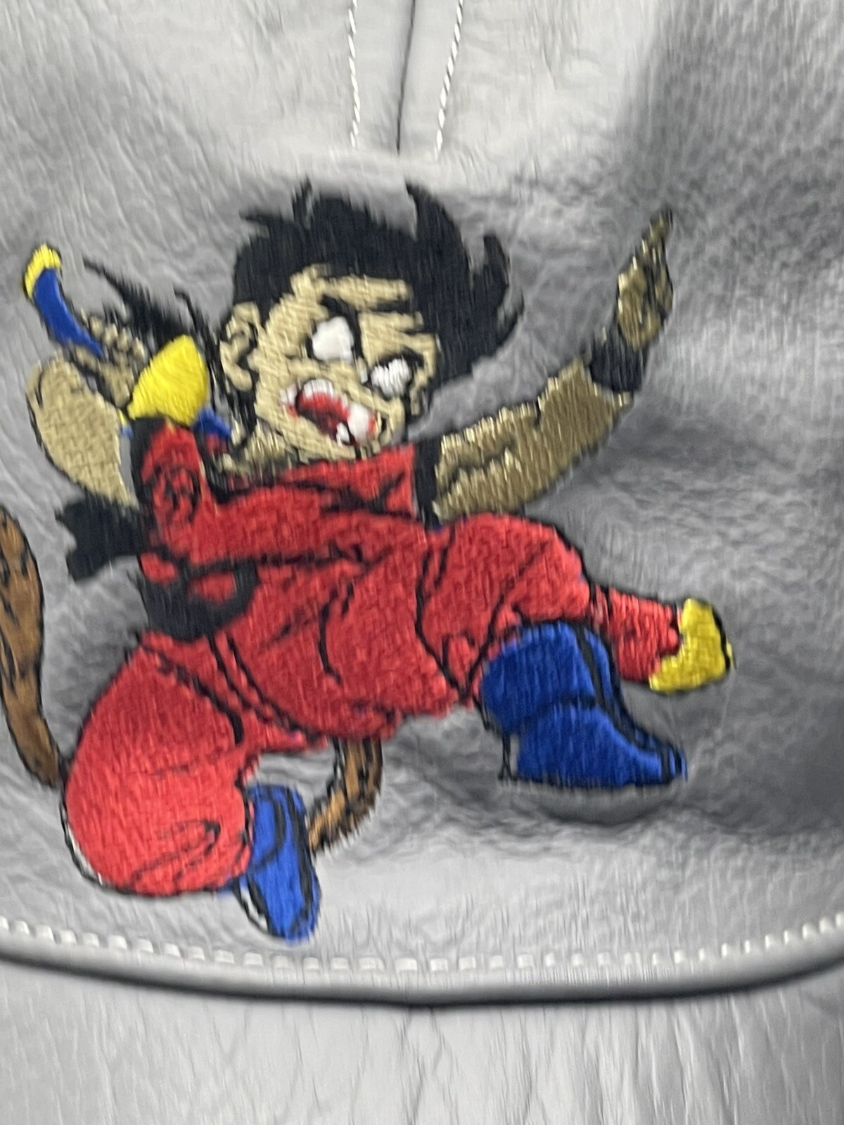 Rare Leather Grey Vampire Goku Dragon Ball z hat - Gem