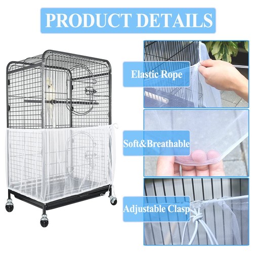Extra Large Bird Cage Seed Catcher Guard - Nylon Mesh Net for Birds | eBay