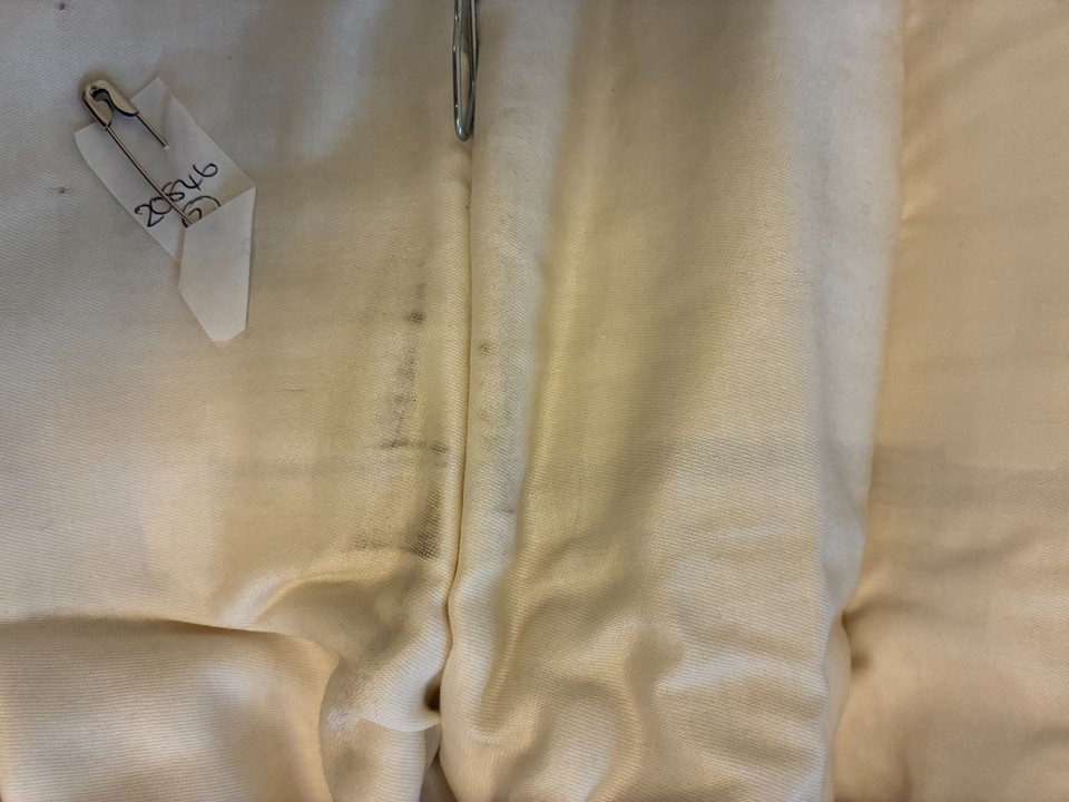 Brown, Beige, Cream Long length Indian Silk Curtain. Pleated header ...