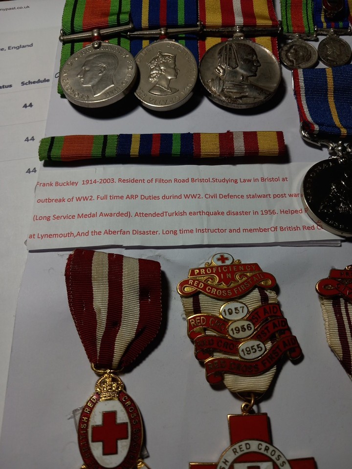 The British Red Cross Society Medals and Badges Belonging To Frank ...