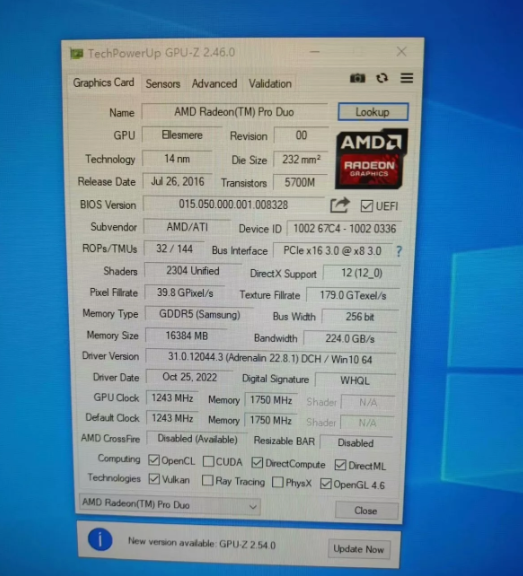 AMD Radeon Pro Duo 32GB GDDR5 Graphics Card | eBay