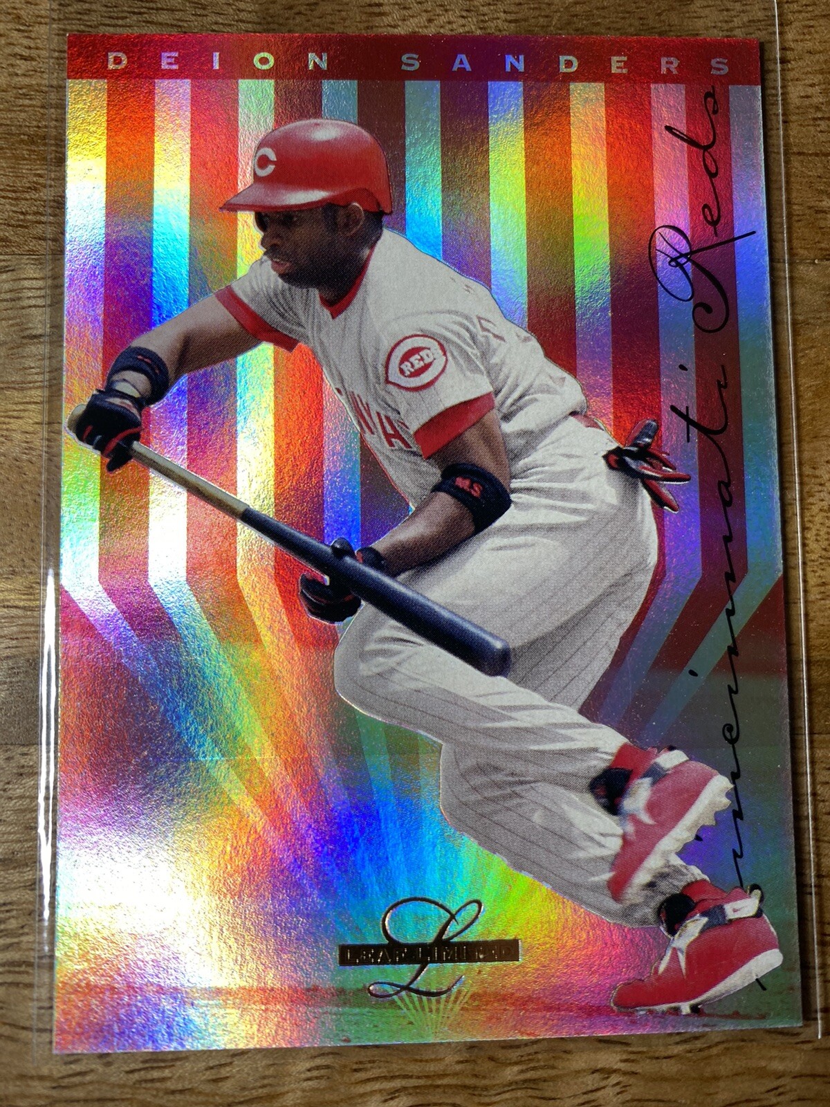 1995 Leaf Limited Deion Sanders Prism Foil Baseball Card! Reds #90 | eBay
