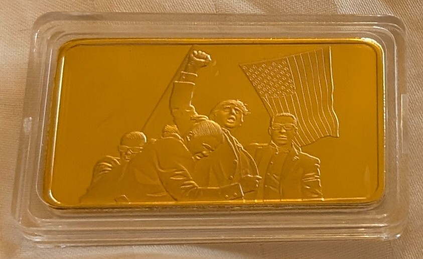 President Donald Trump Gold Bar MAGA Old Legend Americana CIA FBI Hero ...