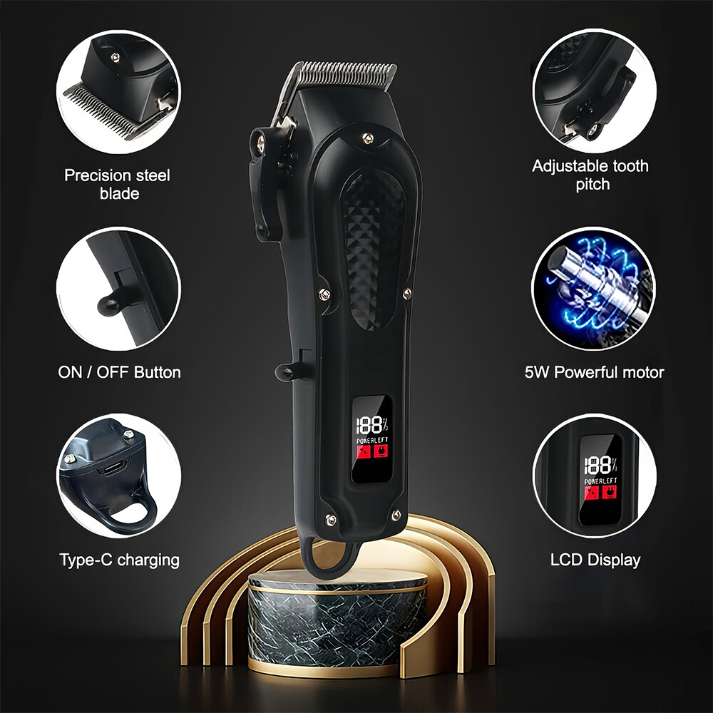 Professional Hair Cut Machine Barber Salon Cutting Trimmer Clipper Kit ...