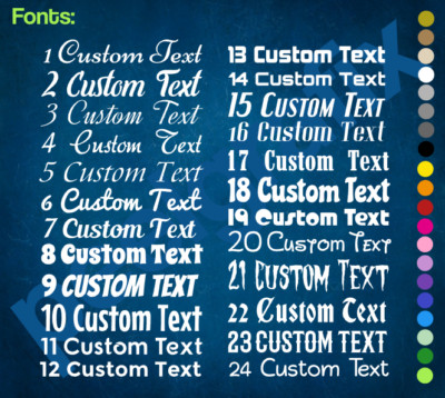 Personalised Name Vinyl Sticker Word Text Cut Fancy Font Sticker ...