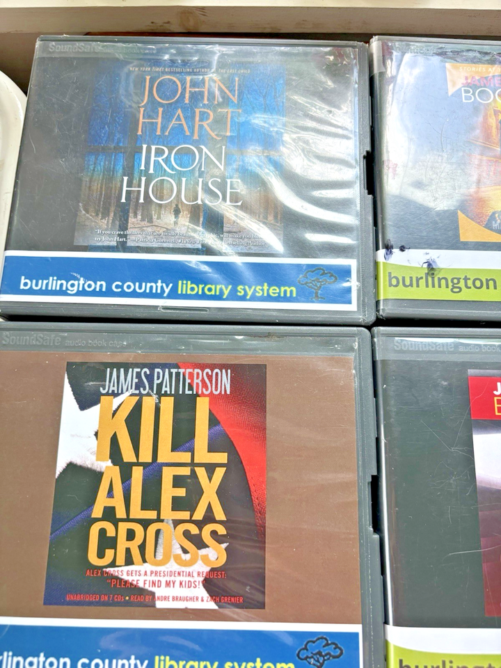 Lot Of 10 Audio Books CDs Thriller Mystery Fiction Novels Ex Library ...