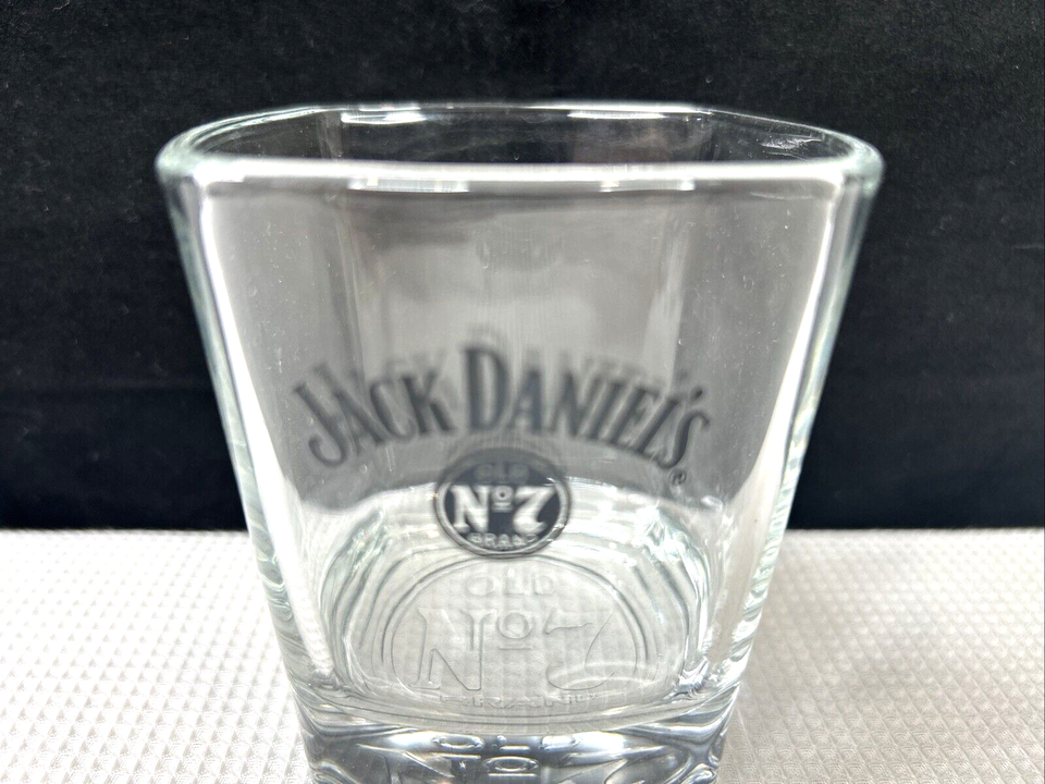 Jack Daniels Old No 7 Logo 8 Oz Square Rocks Glass Lowball Etched Logo ...