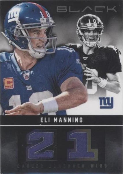 2012 Panini Black - Stat Line Materials #4 Eli Manning /99 (MEM) for ...