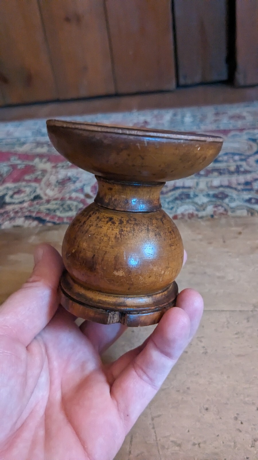 Antique Early Primitive Wood Country Treen Ink Sander 3.5" Patina | eBay