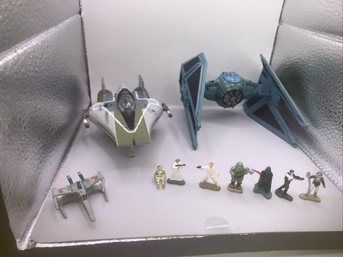 Star Wars Micro Machines Lot Figures and Vehicles A Wing Tie Fighter ...