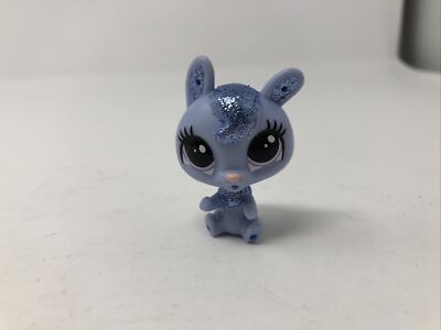 LPS Littlest Pet Shop Blue Sparkle Bunny With Purple Dot Eyes Hasbro | eBay