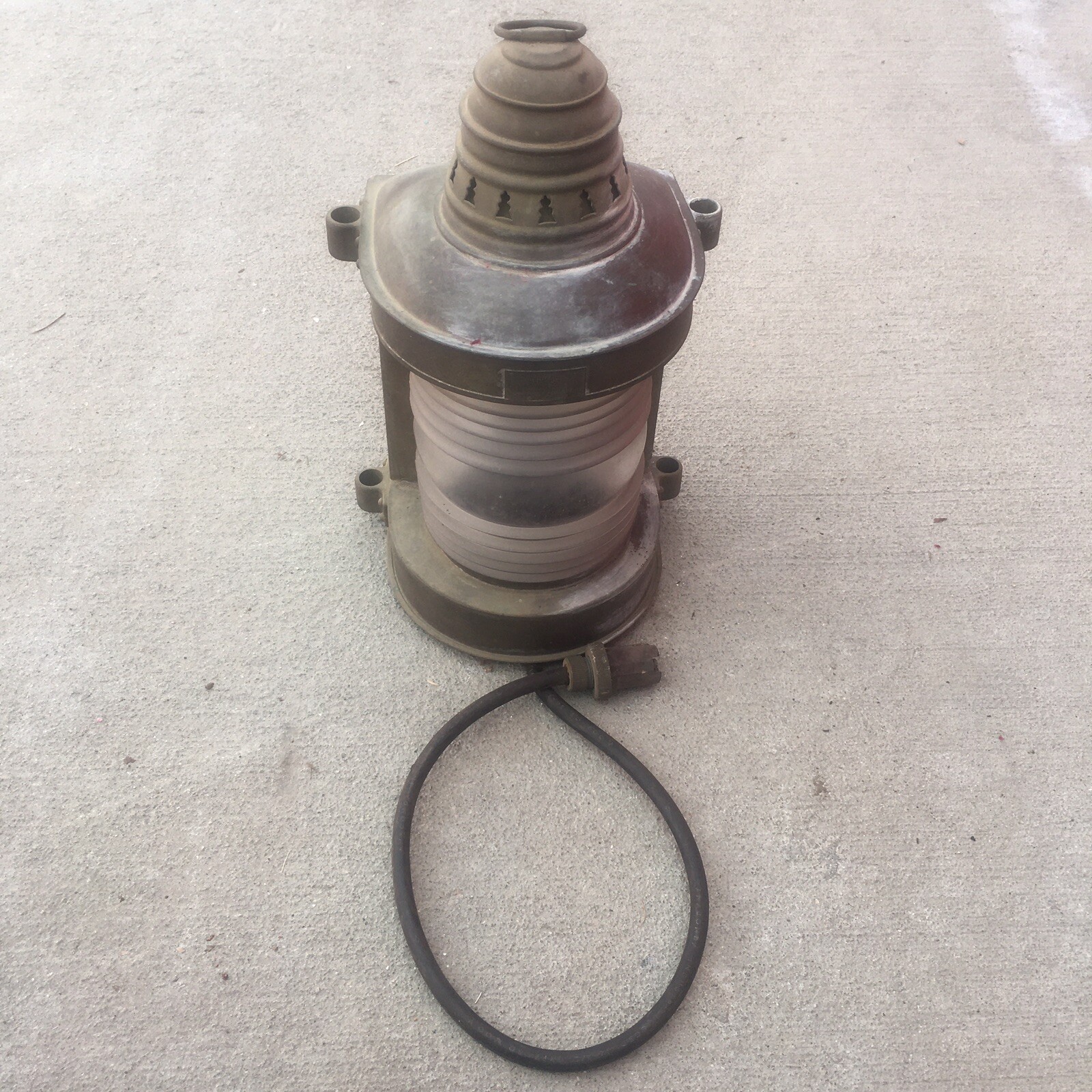 Vintage Large Marine Bridge Ship Lamp Lantern Light Navigation Signal ...