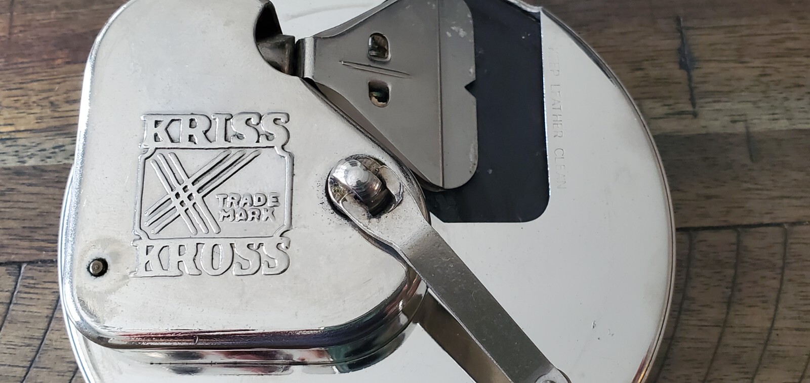 Vintage/Antique 1920's Kriss Kross Razor Blade Strop Sharpener Works w ...