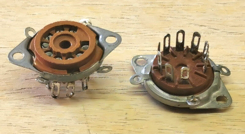 Vintage 9 Pin Phenolic Tube Sockets 2 pieces | eBay