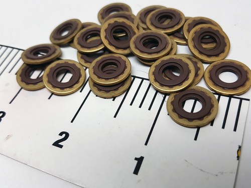 25 pak Brass Seal Washers washers Viton O-Ring fit oxygen regulators ...