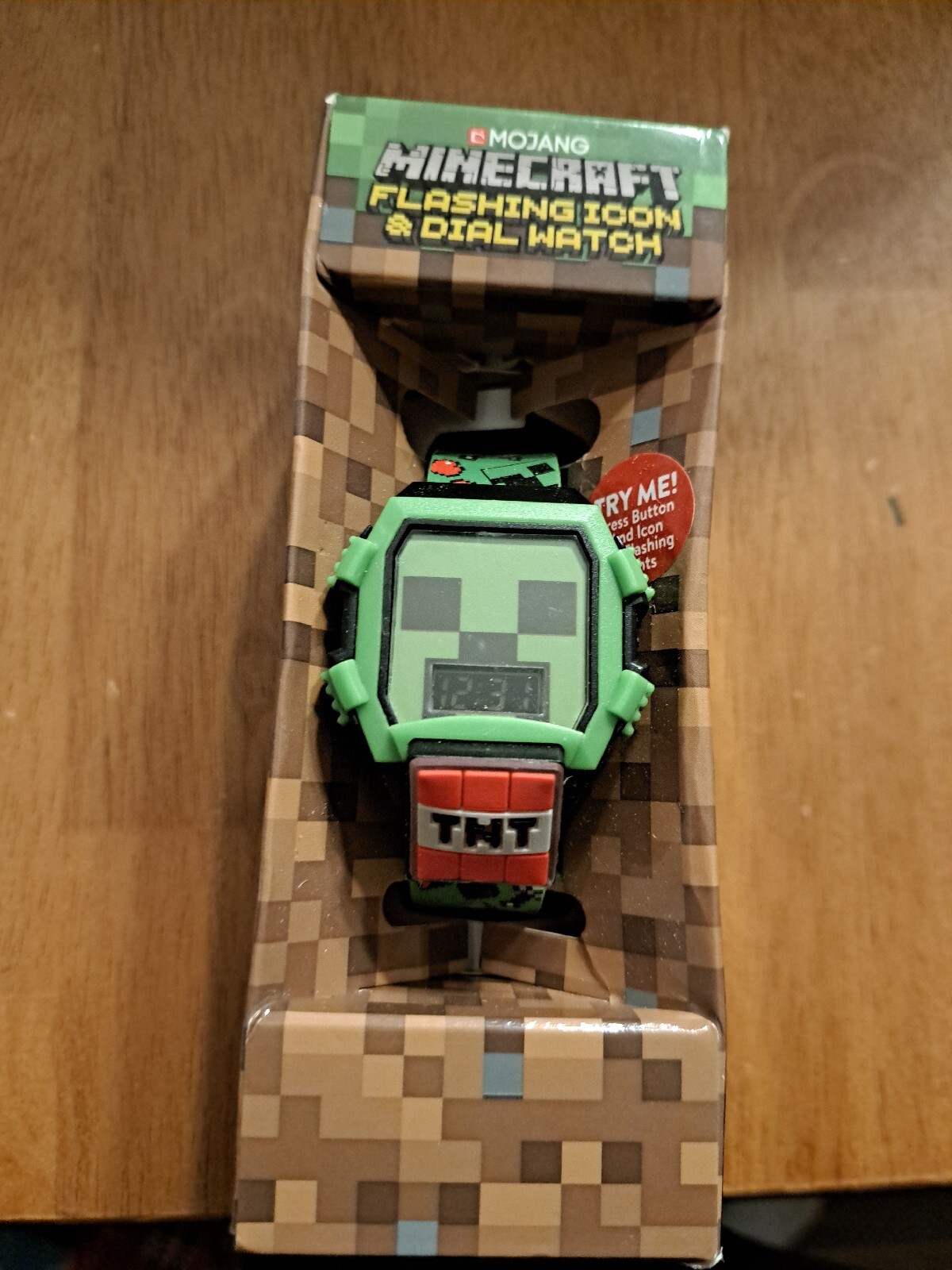 Mojang Minecraft Boys Girls Flashing Icon Digital Wrist Watch Kids for ...