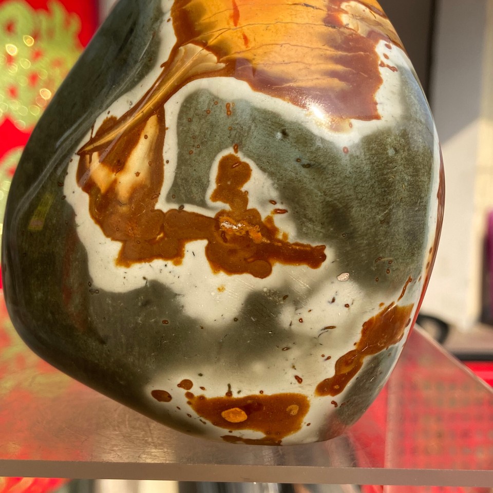 3.01LB Large Polychrome Ocean Landscape Jasper Stone Mineral Display ...