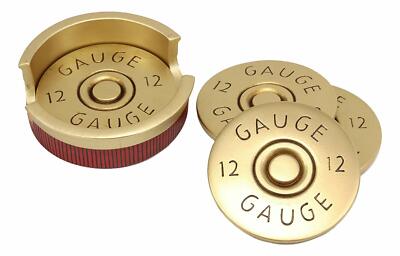 Western 12 Gauge Shotgun Shells Ammo Coaster Set With 4 Shell Casing ...