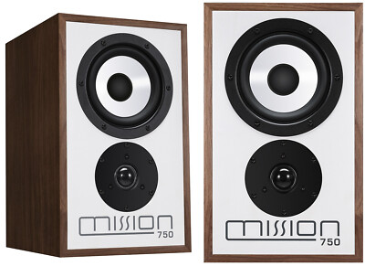 MISSION 750 Stand-Mount Bookshelf Speakers Walnut PAIR | eBay