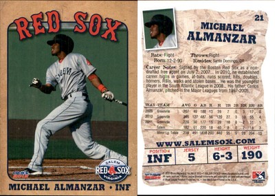 Michael Almanzar 2012 Choice Salem Red Sox #21 RC Card Salem Red Sox | eBay
