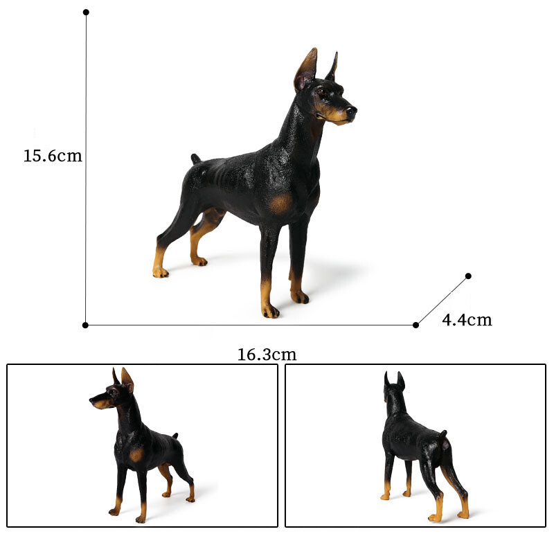 1/6 Scale Simulation Dog Figure Doberman For 12" Action Figure Scene ...