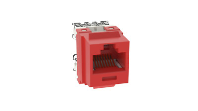Panduit NK688MRD NetKey® Cat 6 Keystone Punchdown Jack Module, Red (25 ...