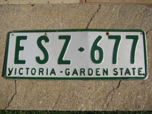 AUSTRALIA VICTORIA GARDEN STATE # ESZ-677 RARE LICENSE PLATE | eBay