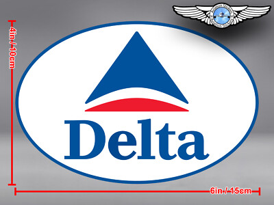 DELTA AIR LINES AIRLINES OLD OVAL LOGO DECAL / STICKER | eBay