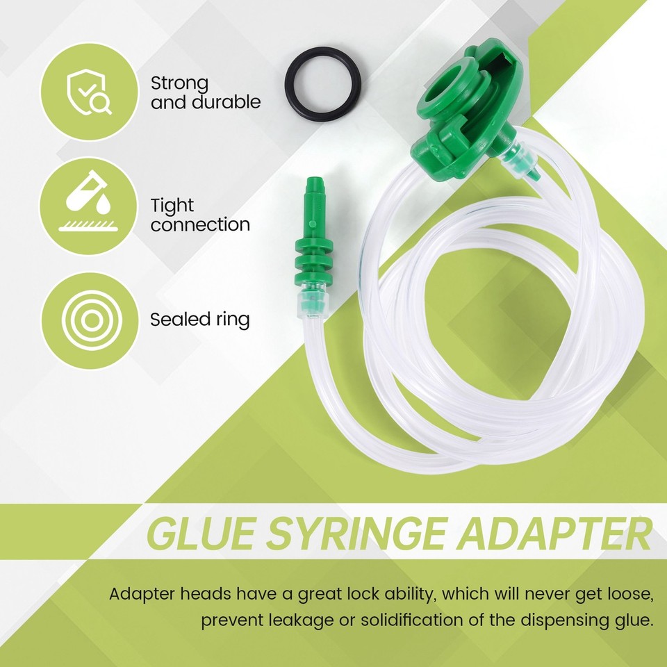 30CC-50CC Plastic Transparent Air Tubing Glue Dispenser Syringe Adapter ...