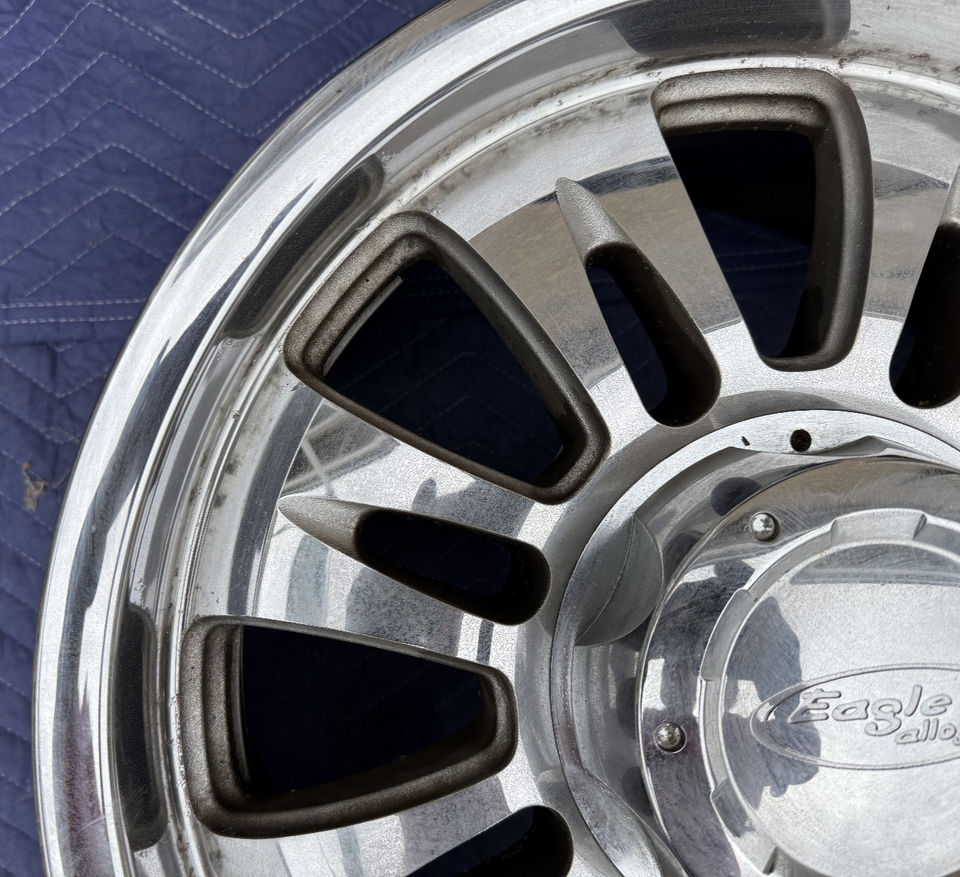 EAGLE ALLOY SERIES 114 VINTAGE CHROME 17" WHEELS 17x8 RIMS 6x5.5 CHEVY ...